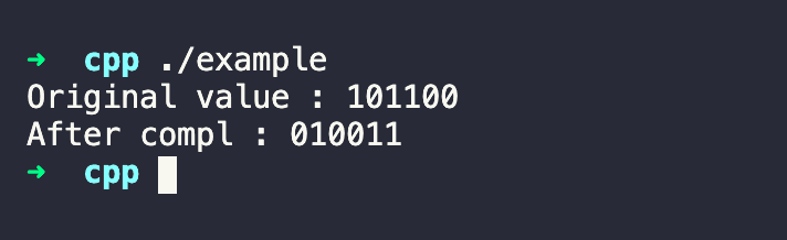 C Program To Invert All Bits Of A Bitset Variable Codevscolor