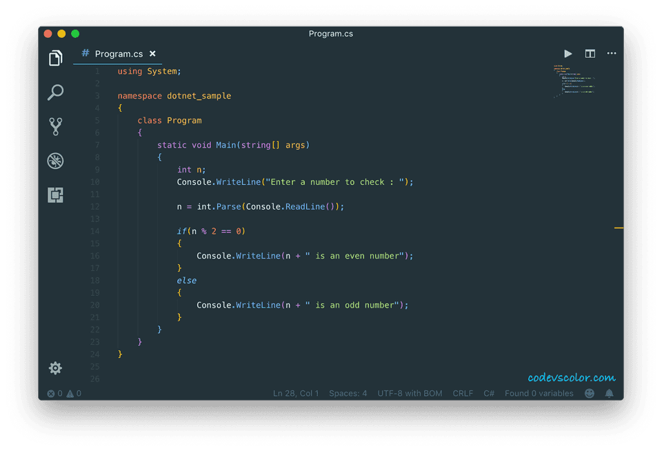 2 ways in C# to check odd even numbers - CodeVsColor