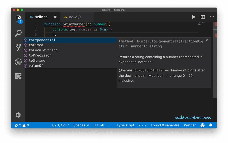 How to use TypeScript in Visual Studio Code - CodeVsColor