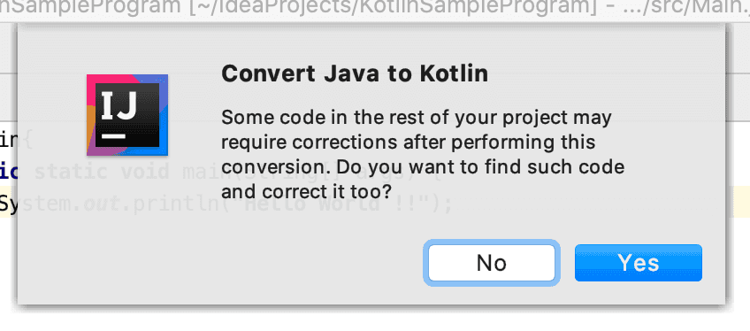 Convert Java file to Kotlin in Intellij Idea - CodeVsColor
