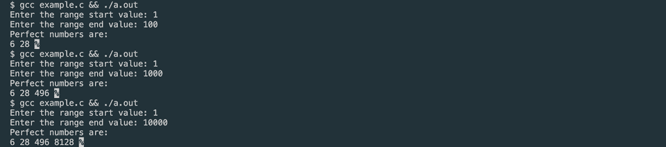 C program to print all perfect numbers in a range - CodeVsColor