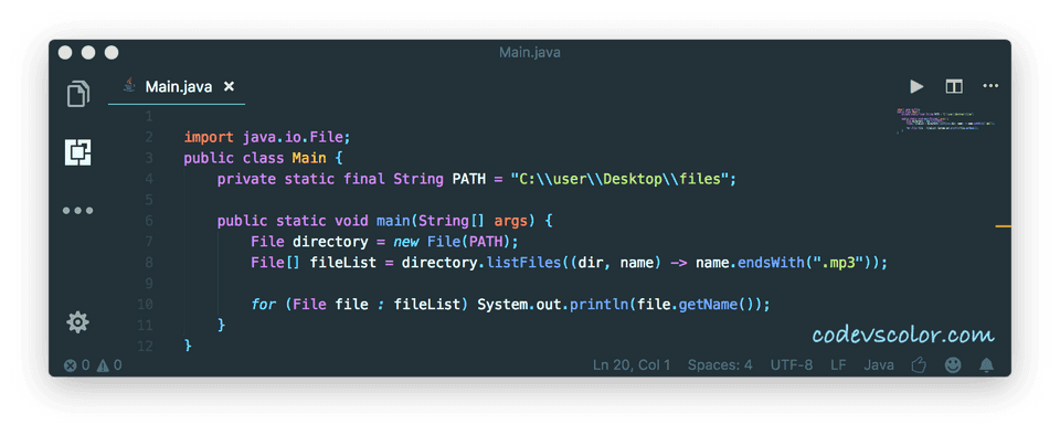Java example to filter files in a directory using FilenameFilter ...
