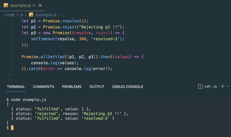 Difference between JavaScript Promise.all and Promise.allSettled ...