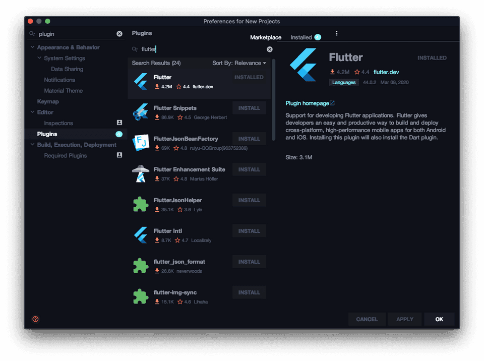 Create a basic flutter project in Android Studio - CodeVsColor