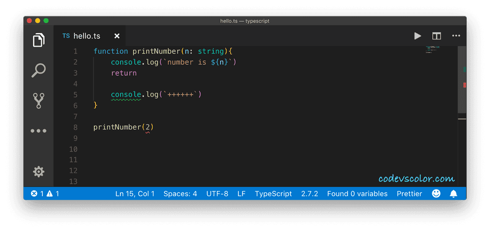 How to use TypeScript in Visual Studio Code - CodeVsColor
