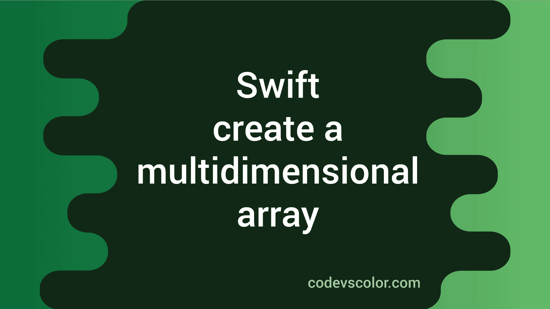 Swift 4 Tutorial Creating A Multidimensional Array Codevscolor
