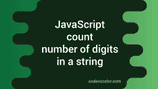 2 different JavaScript programs to count the number of digits in a string - CodeVsColor