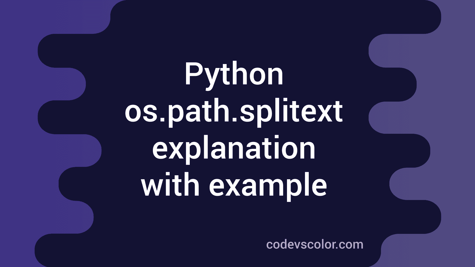 Split The Root Extension Of A Path In Python Using Os path splitext 