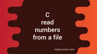 C program to read numbers from a file and store them in an array ...