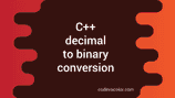 How to convert decimal to binary in C++ - CodeVsColor