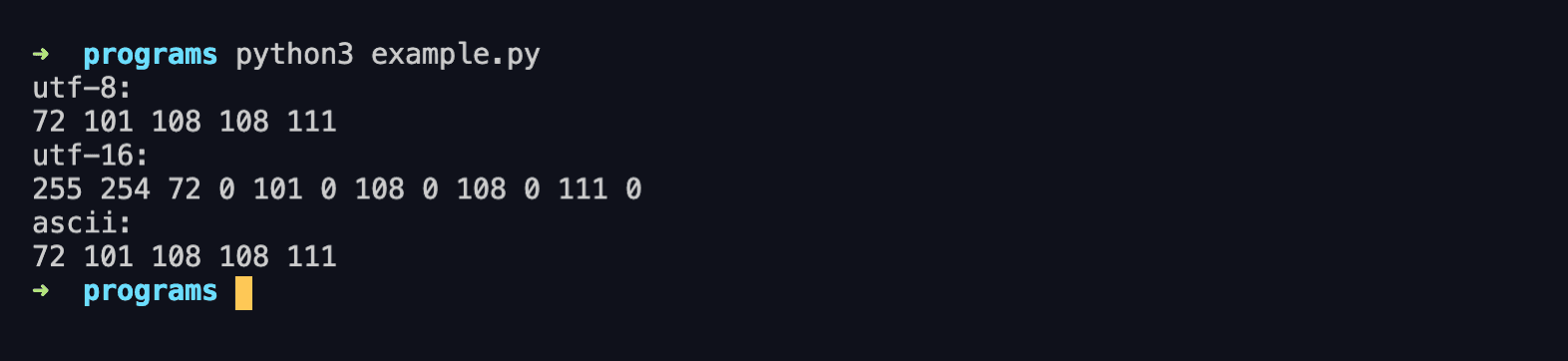 Python Program To Convert A String To A Sequence Of Byte Codevscolor