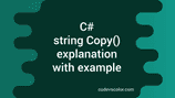 C# string Copy method explanation with example - CodeVsColor