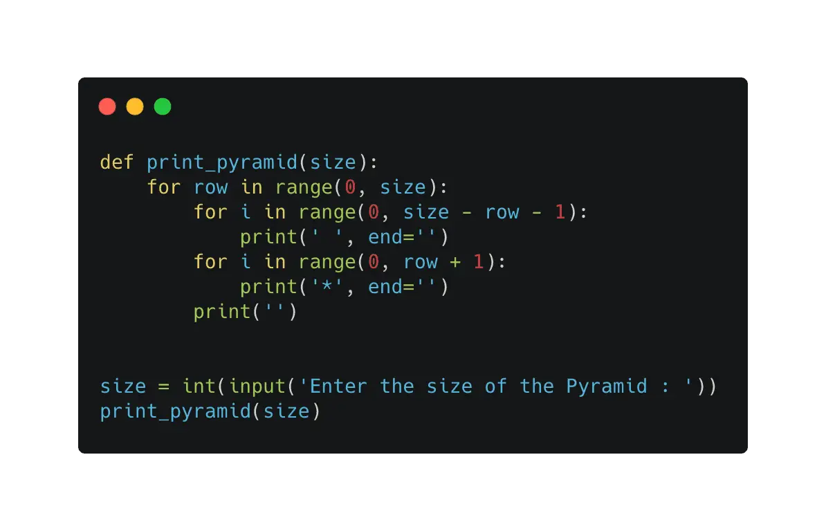Python Program To Print A Half Pyramid In Star CodeVsColor