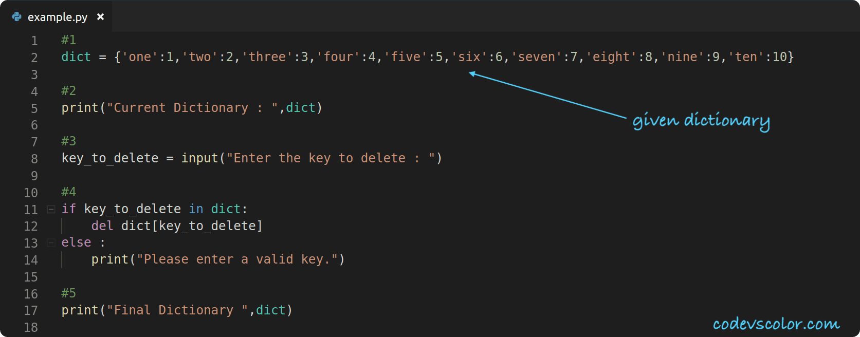 How To Delete A Key From A Python Dictionary CodeVsColor