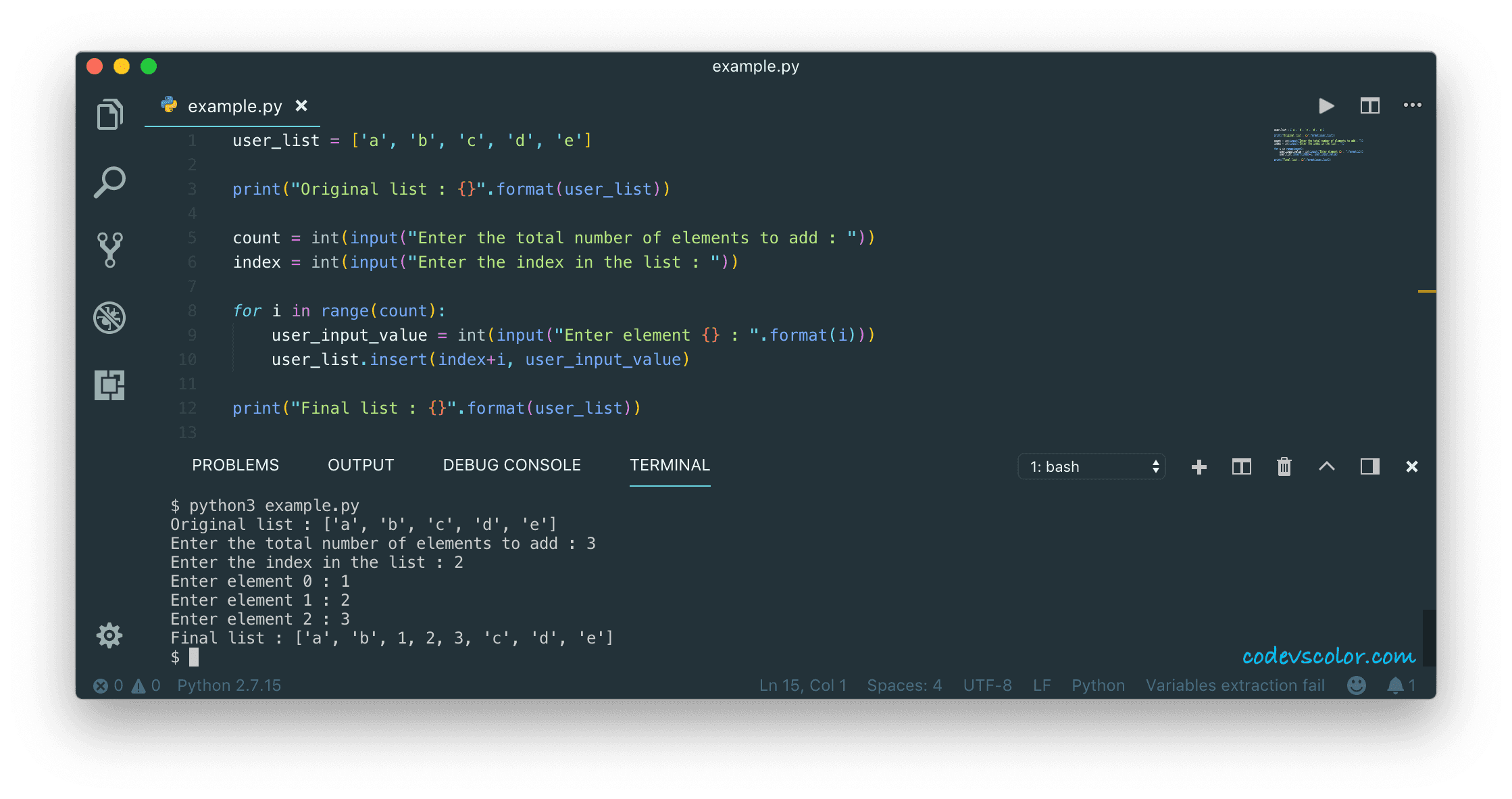 Python Program To Insert Multiple Elements To A List At Any Specific 