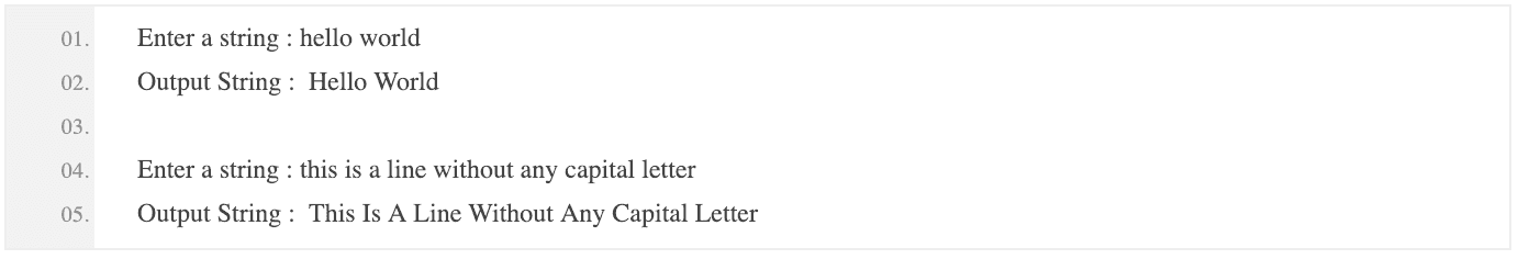 Python Program To Capitalize First Letter Of Each Words Of A String 