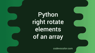Python program to right rotate the elements of an array n number of ...