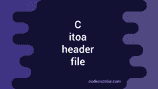 C itoa() function implementation explanation with example - CodeVsColor