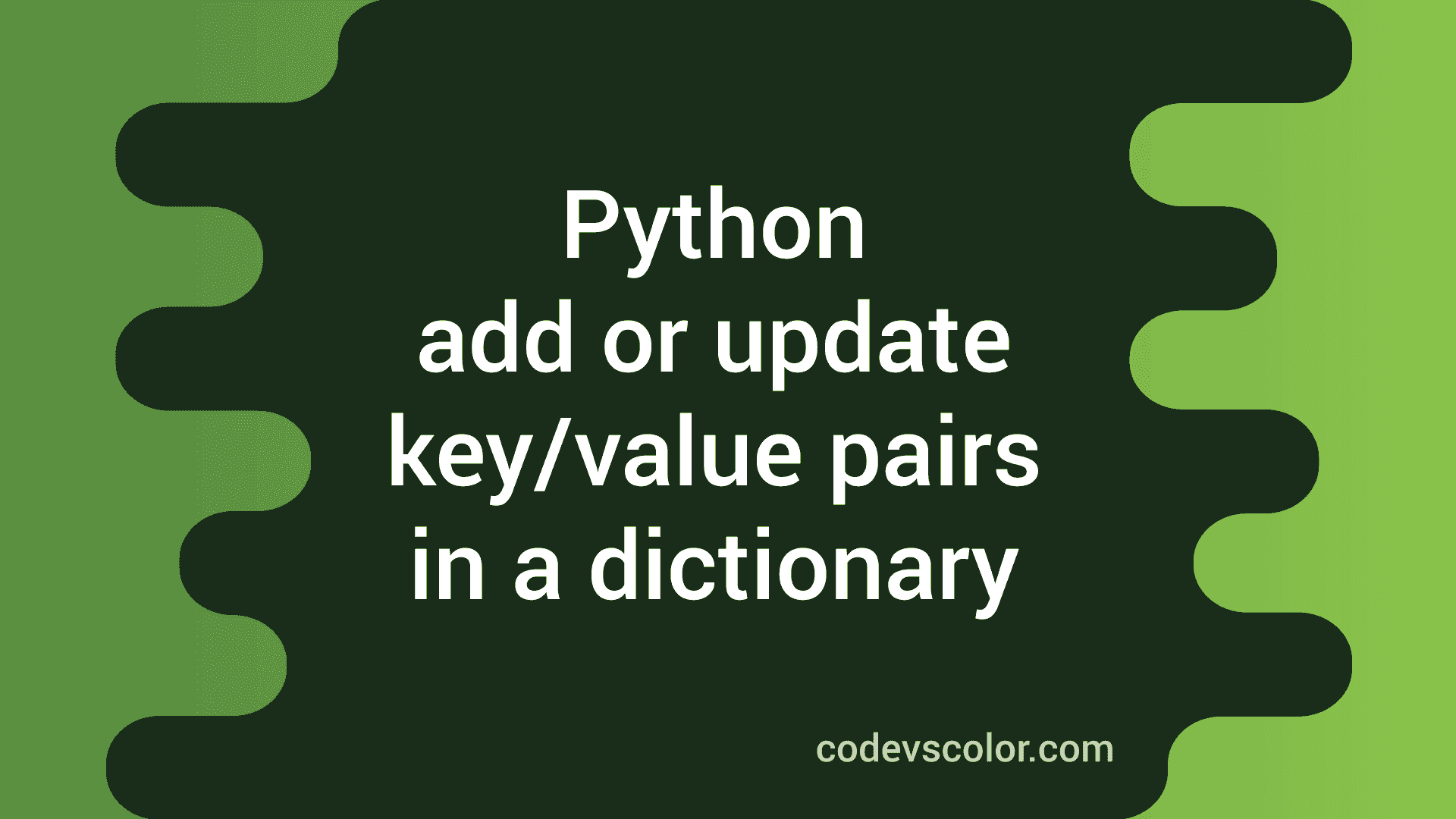 Python program to append/add or update key/value pairs in a dictionary ... Python program to append/add or update key/value pairs in a dictionary ...