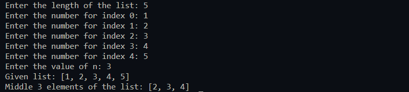 3 Ways In Python To Find The Middle N List Elements CodeVsColor