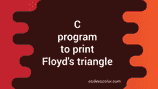 C program to print Floyd's triangle - CodeVsColor