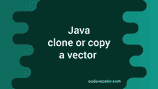 How to clone or copy a Vector in Java - CodeVsColor