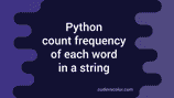 Python program to count the frequency of each word in a string ...
