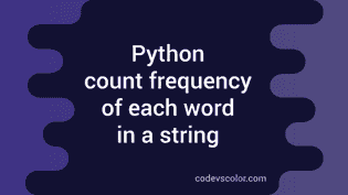 Python program to count the frequency of each word in a string ...