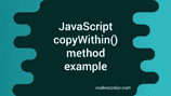 JavaScript copyWithin() method example - CodeVsColor
