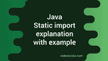 Static import in Java explanation with example - CodeVsColor