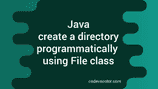 How to create a directory programmatically in Java using File class ...