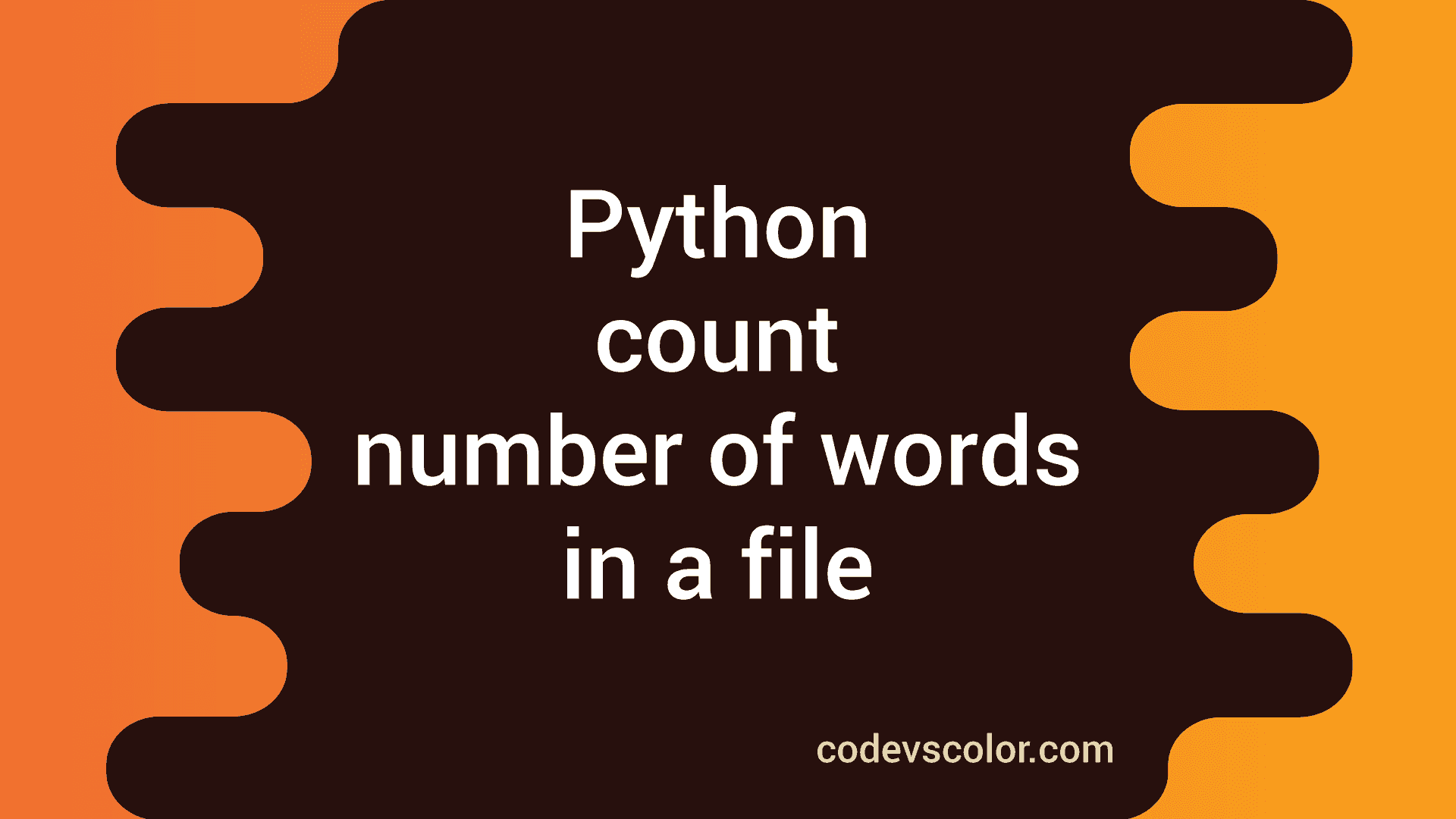 Python Program To Count The Number Of Words In A File CodeVsColor