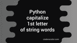 Python program to capitalize first letter of each words of a string ...