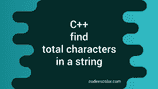 C++ program to find the total number of characters in a string ...