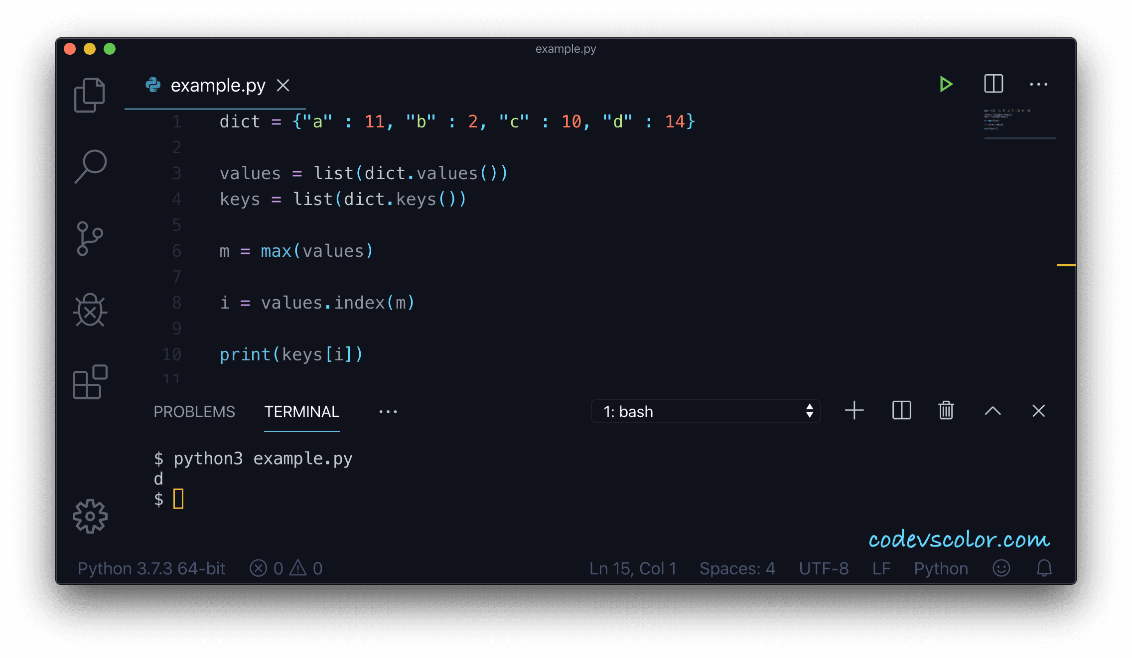 Python Find The Key Of A Dictionary With Maximum Value CodeVsColor