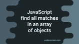 How to find all matches in an array of objects in JavaScript - CodeVsColor