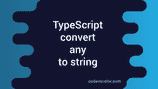 5 ways to convert any to string in typescript - CodeVsColor