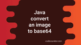 Java program to convert an image to Base64 in 2 different ways - CodeVsColor