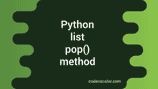Python list pop() method - CodeVsColor