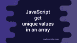 JavaScript program to get unique values in an array - CodeVsColor
