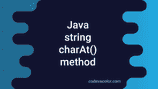 Java String charAt method explanation with examples - CodeVsColor
