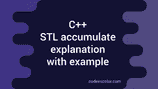 C++ STL accumulate method explanation with example - CodeVsColor