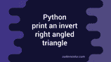 5 ways in Python to print inverted right-angled triangle - CodeVsColor